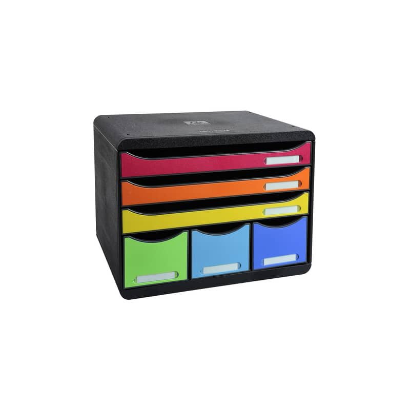 Schubladenbox STORE-BOX MAXI 6 offene Laden, Regenbogen